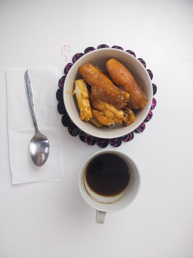 Boiled Cassava Brown Sugar, a Delicacy from Indonesia Stock Photo ...