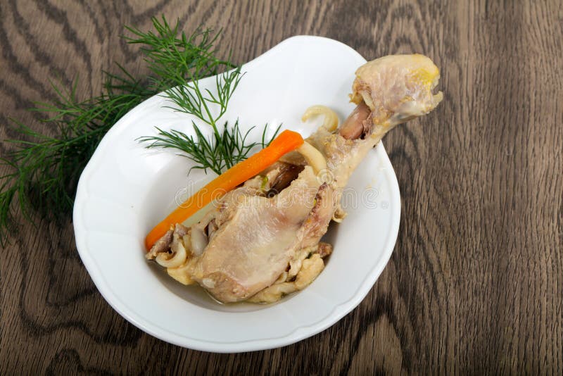 Boiled chicken leg stock photo. Image of delicious, sauce - 112266362
