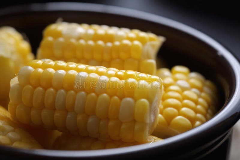 Boiled Corn Close-up. AI Generated Stock Illustration - Illustration of ...