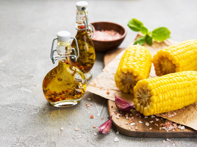 Boiled corn cob stock image. Image of plate, maize, dinner - 154478705