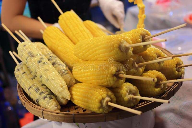 Boiled corn stock image. Image of dish, corn, commodity - 69860441