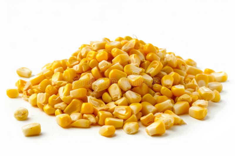 Boiled Corn Seeds Isolated on White Background Stock Illustration ...
