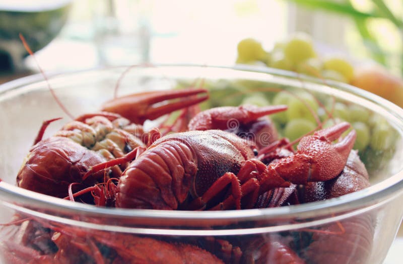Boiled Crawfish stock photo. Image of seafood, plate - 84836722