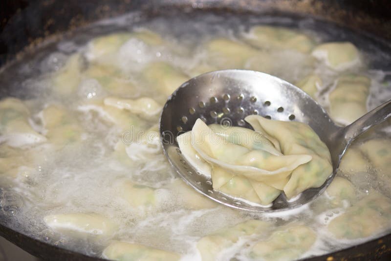 Boiled dumplings stock photo. Image of bazaar, beijing - 45287036