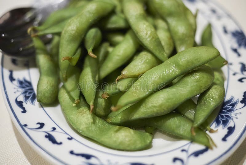 Boiled Edamame Served As a Starter Stock Photo - Image of starter ...