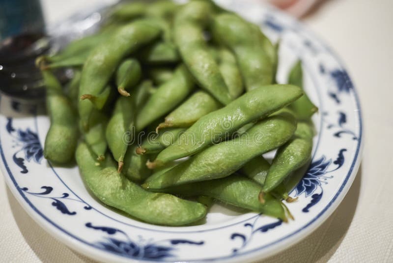 Boiled Edamame Served As a Starter Stock Image - Image of boiled, lunch ...