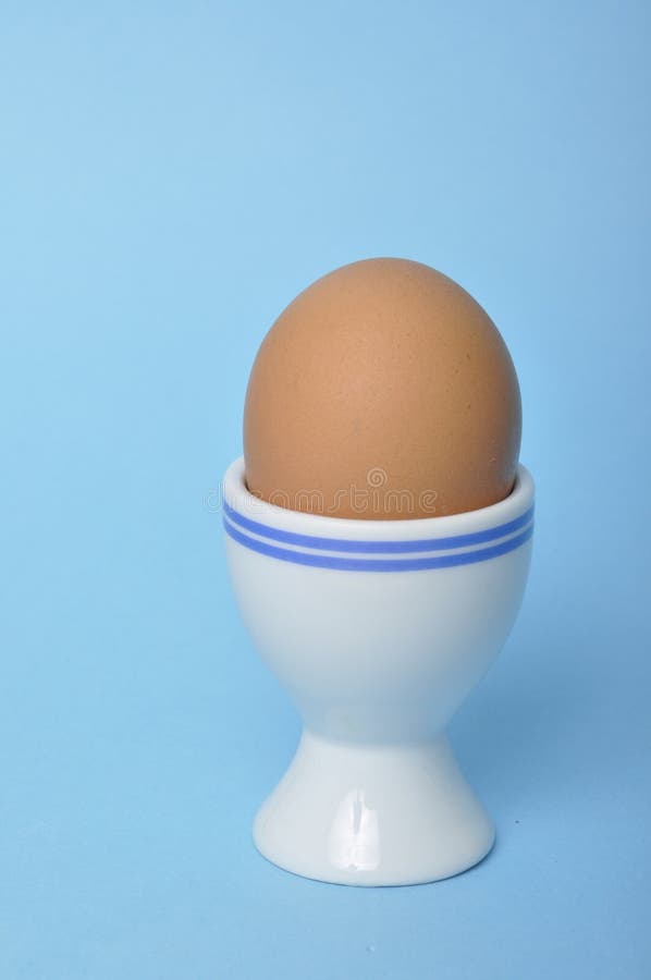 Boiled Egg on a Blue Background Stock Photo - Image of ingredient ...