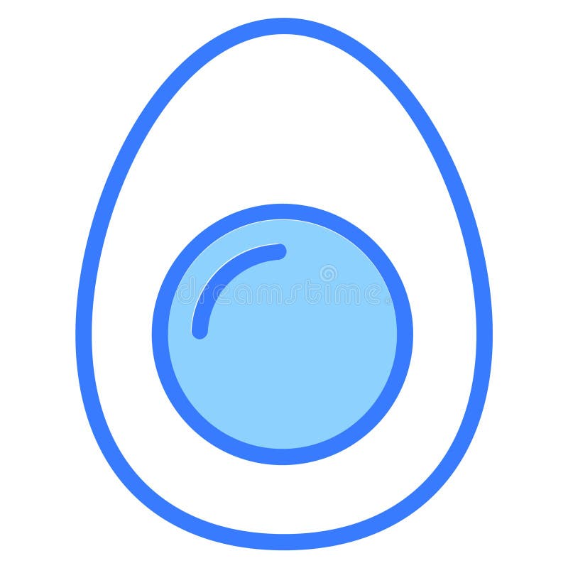 Boiled Egg Blue Outline Simple Icon Stock Illustrations – 7 Boiled Egg ...