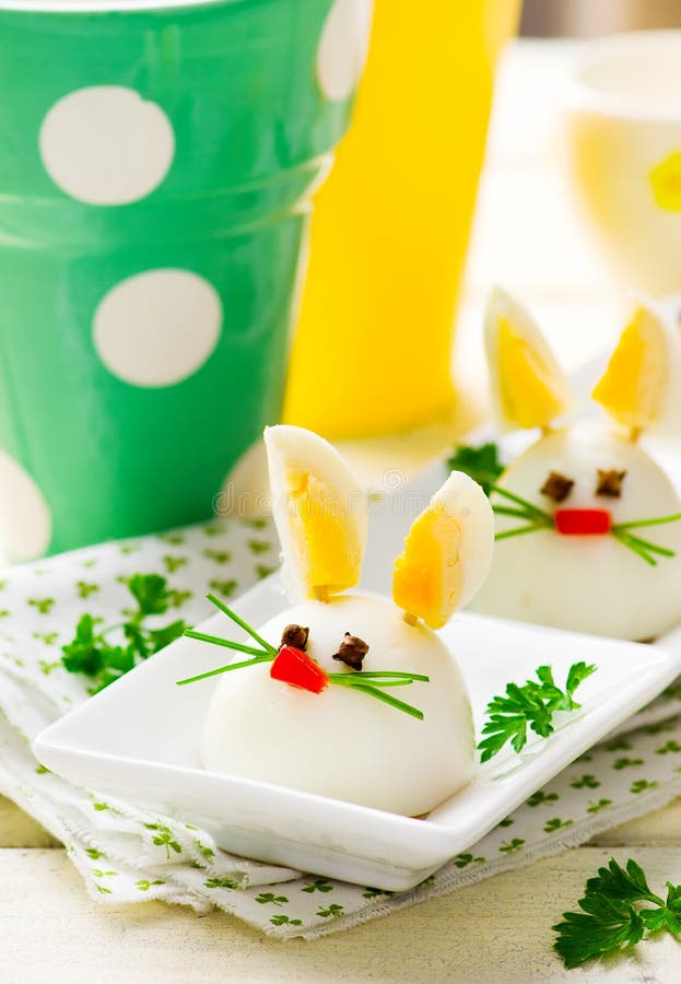Boiled Egg Bunny Rabbit stock photo. Image of meal, plate - 59450782
