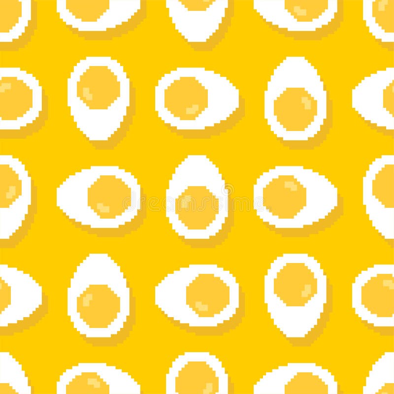 Pixel art boiled egg bite stock vector. Illustration of icon - 276119662