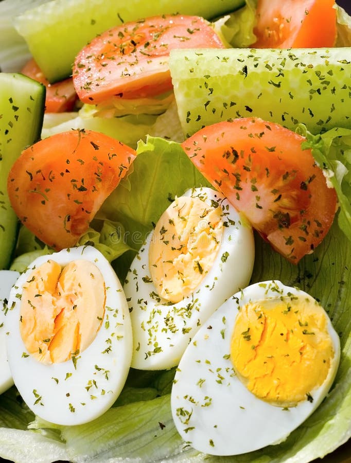 Boiled Egg Salad stock image. Image of protein, garnish - 6472719