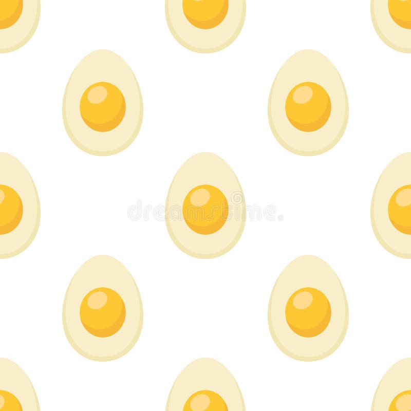Boiled Egg Seamless Pattern Stock Vector - Illustration of cooking, texture: 346189917