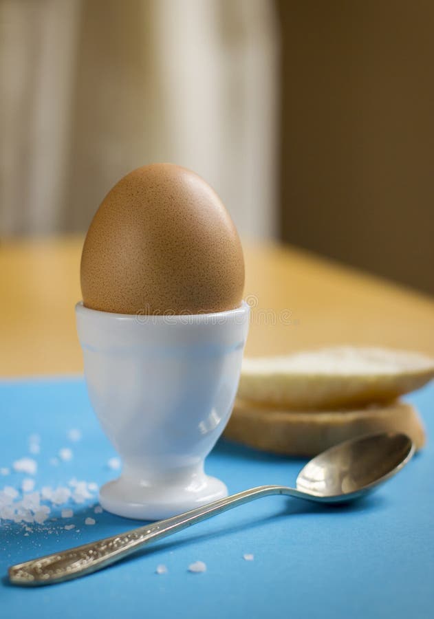 Boiled egg in a support stock photo. Image of breakfast - 59489982