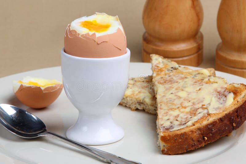Boiled Egg & Toast stock photo. Image of eggcup, yolk - 6892616