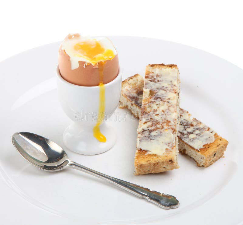 Boiled Egg & Toast Soldiers Stock Photo - Image of plate, food: 5054256