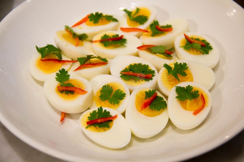 Boiled eggs cut in half stock image. Image of nutrition - 86559817