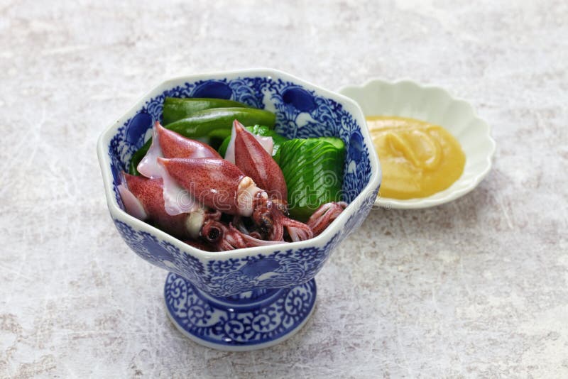Boiled firefly squid stock image. Image of squid, japan - 184323529