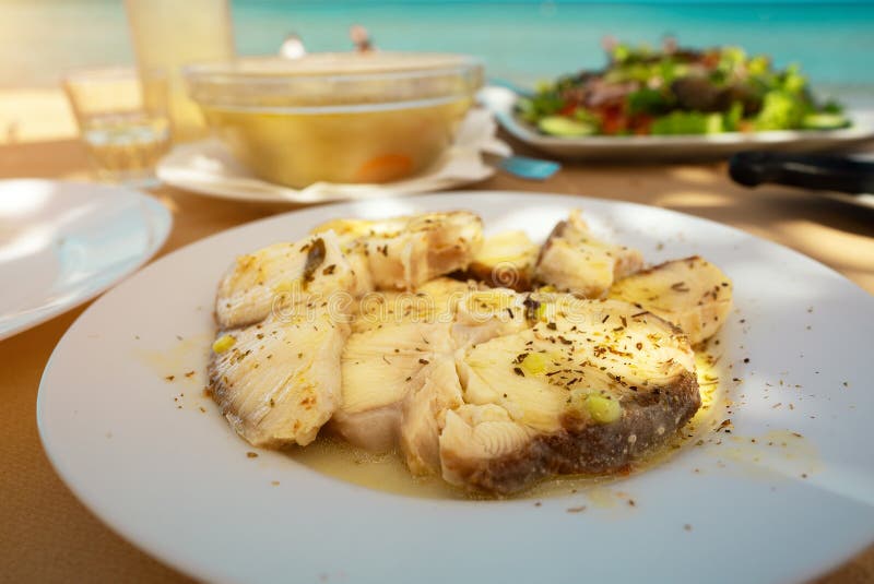 Boiled fish appetizer stock image. Image of fish, diet - 292057863