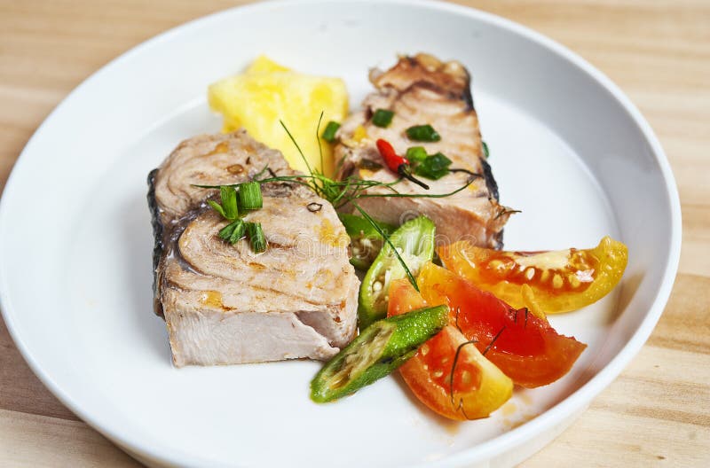 Boiled fish stock photo. Image of onions, food, appetite - 32232598