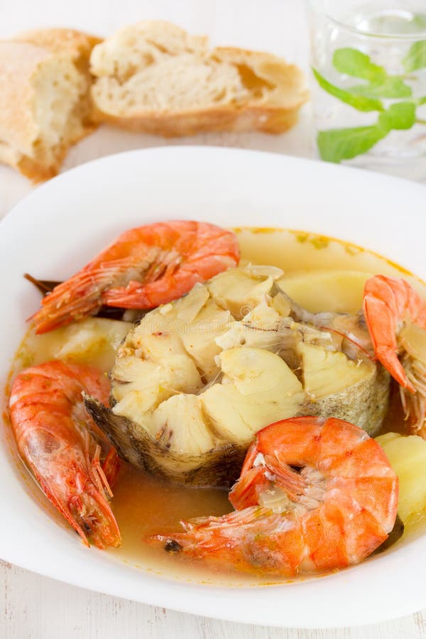 Boiled fish with seafood stock photo. Image of prepared - 30629976