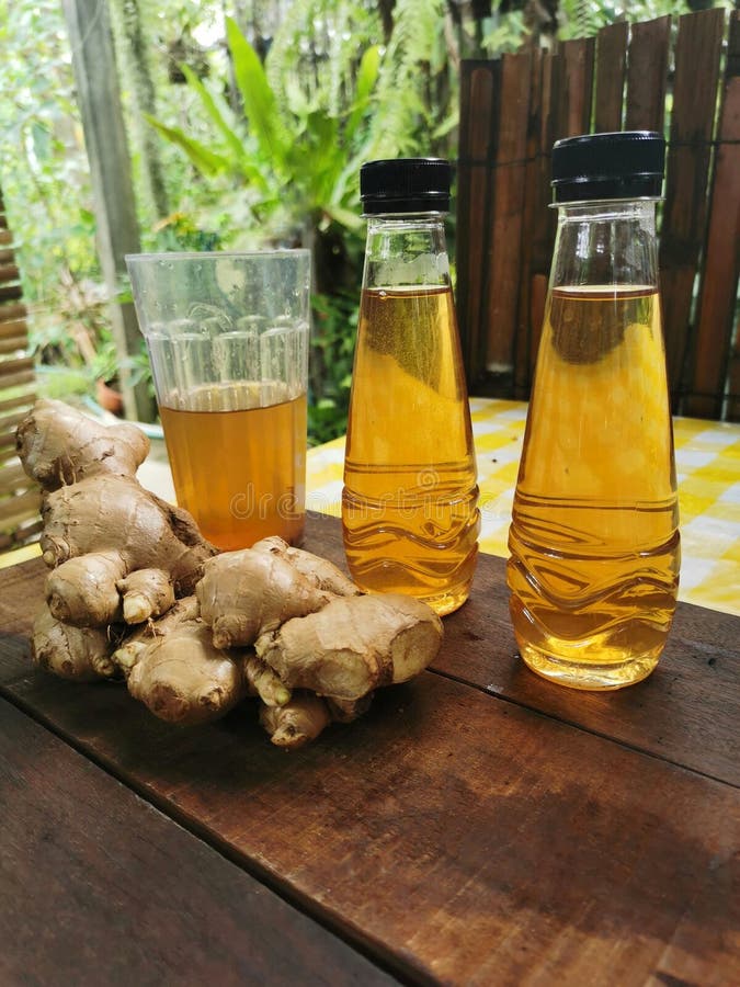 Boiled Ginger Juice in a Plastic Bottle Stock Photo - Image of benefits ...