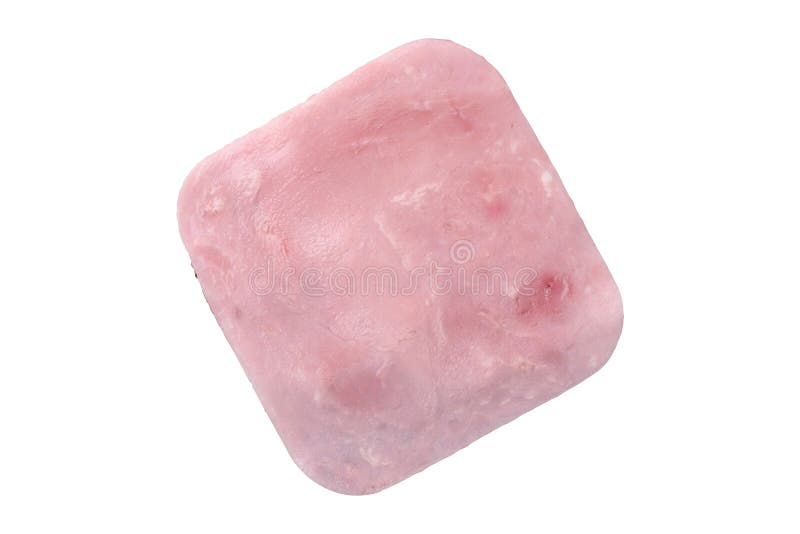 Boiled Ham Cut into Square Slices with Sorrel and Spices Stock Photo ...