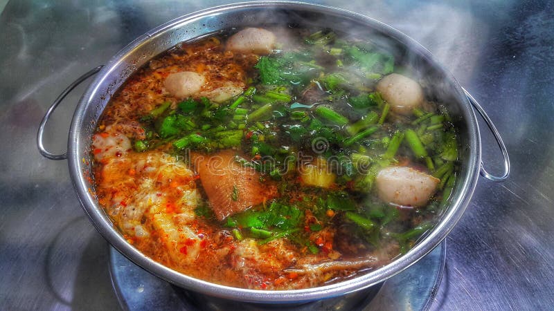 Boiled hot pot meat. stock image. Image of meat, delicious - 108817945