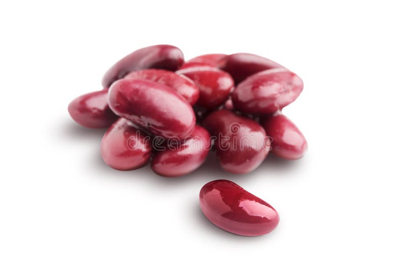Boiled Red Kidney Beans in Bowl Closeup Horizontal Top View Stock Image ...