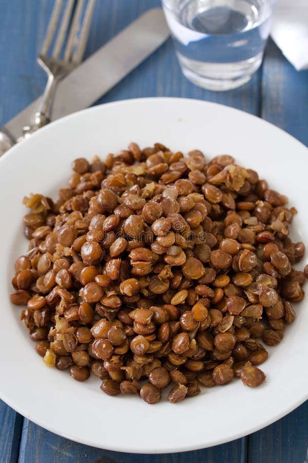 Boiled Lentil stock photo. Image of portion, taste, bowl - 41432152