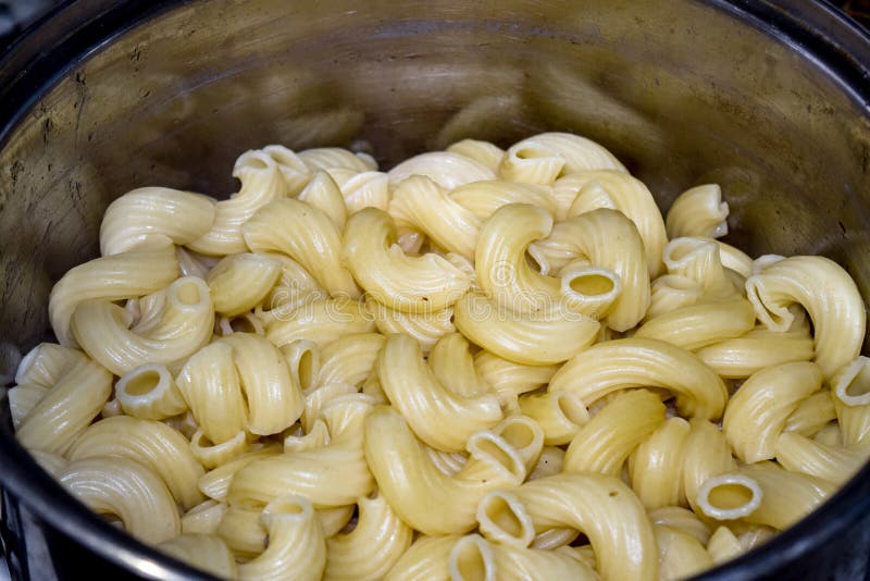 Boiled Macaroni from Durum Wheat Stock Photo - Image of noodles, dinner ...