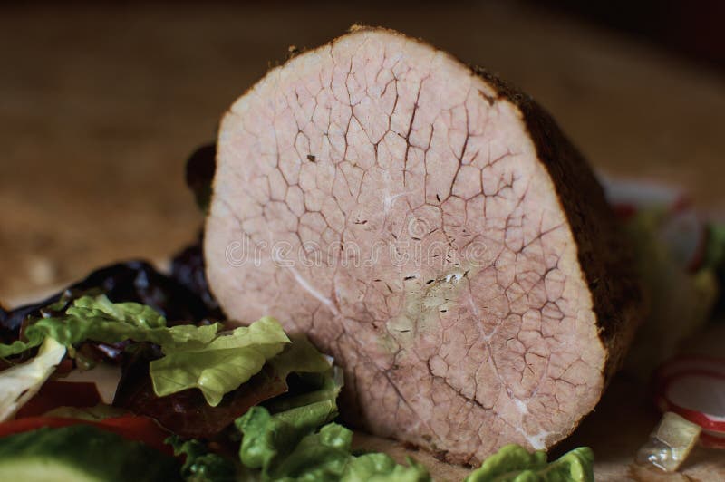 Boiled Meat and Fresh Vegetables Stock Photo - Image of grilled ...