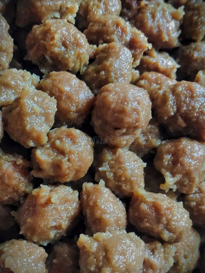 BOILED MEATBALL TEXTURE stock image. Image of fullframe - 301685625
