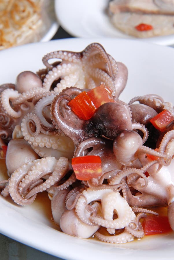 Boiled Octopus in Sesame Oil Stock Image - Image of food, deliciou ...