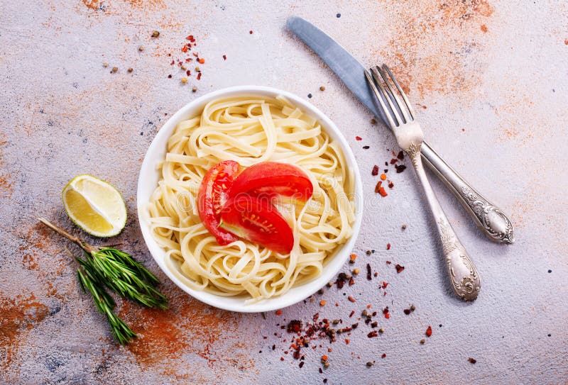 Boiled pasta stock image. Image of copyspace, overhead - 98644965