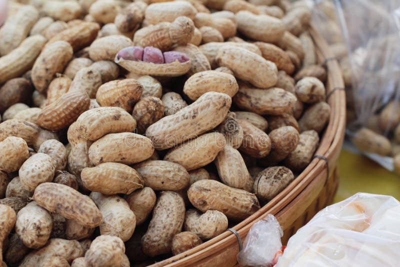 Boiled Peanuts is Delicious in the Market. Stock Image - Image of fresh ...