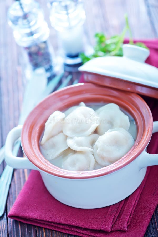Boiled pelmeni stock image. Image of meal, dish, cuisine - 55501713
