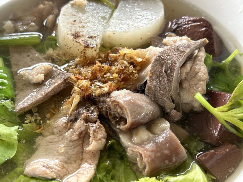 Boiled pork blood on table stock image. Image of spicy - 290383693