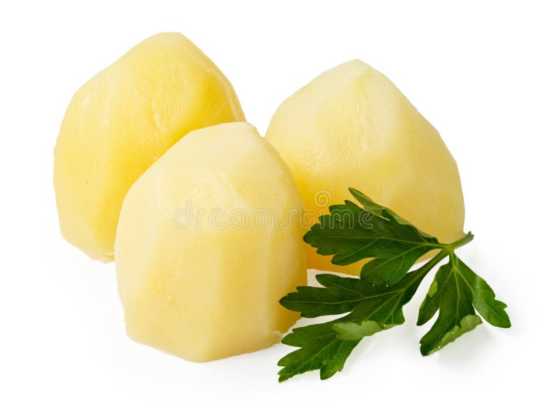 Boiled Potato Pieces with Parsley Stock Image - Image of potato ...