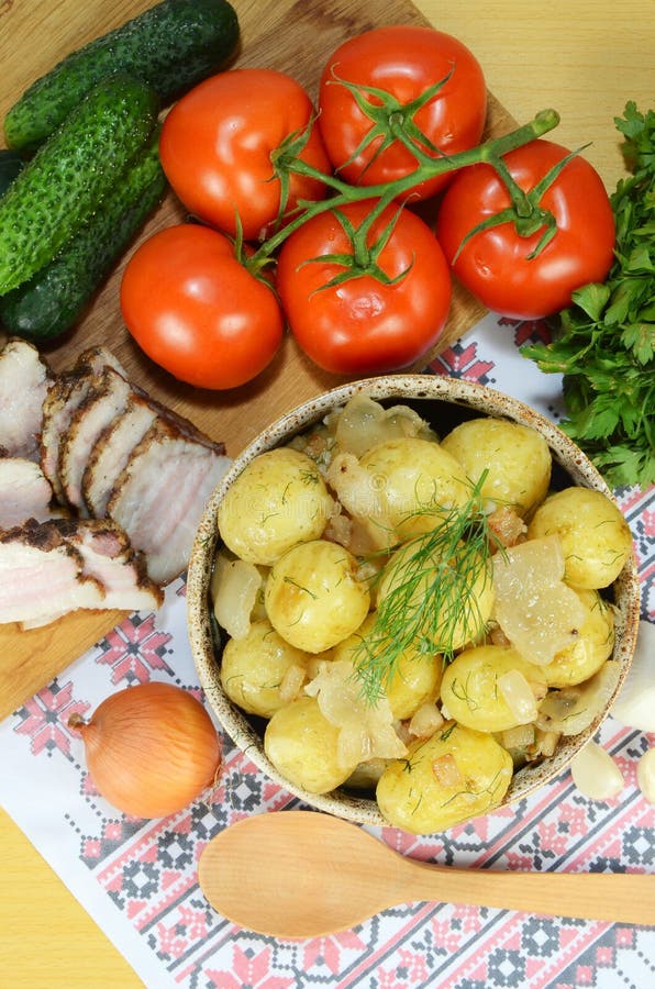 Boiled Potatoes and Vegetables Stock Image - Image of cooking ...