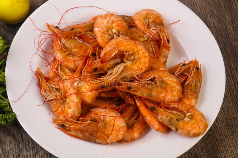 Boiled prawns stock photo. Image of orange, cooked, buffet - 112236430