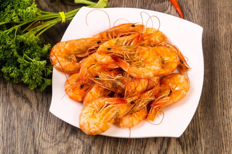 Boiled prawns stock image. Image of cooked, ingredient - 112199027