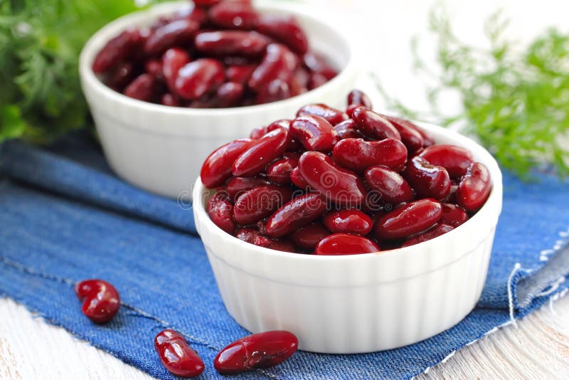 Boiled Red Kidney Beans in a Bowl Stock Image - Image of food, meal ...
