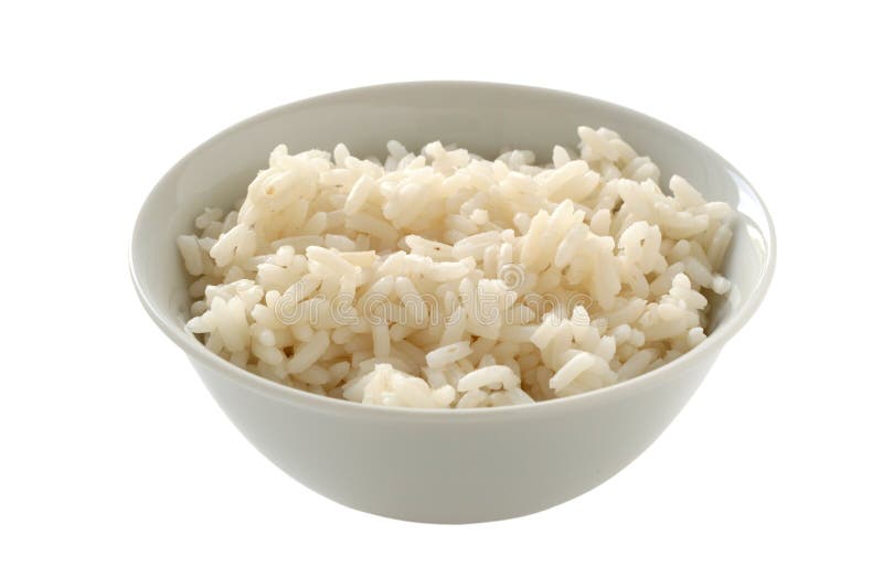 Boiled rice in a bowl stock image. Image of diet, healthy - 17120953
