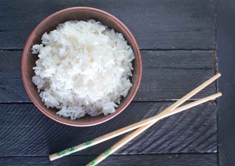 Boiled rice stock image. Image of asian, restaurant, grain - 46127001