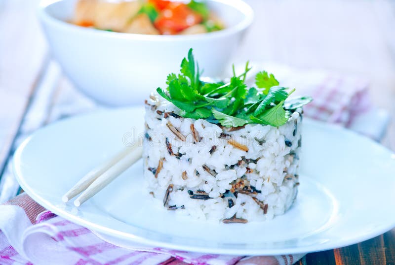 Boiled rice stock image. Image of brown, diet, close - 72293665