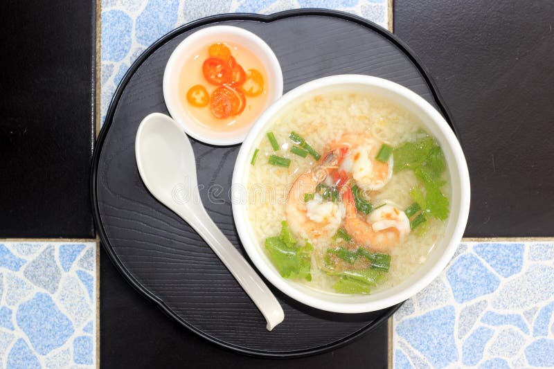 Boiled rice with shrimp stock photo. Image of appetizers - 36650956