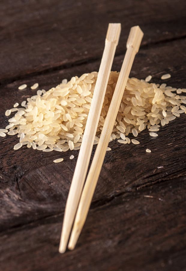 Boiled rice with sticks stock image. Image of dish, meal - 28021913