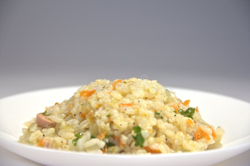 Boiled Rice. on a White Background Stock Photo - Image of lunch, pilau ...