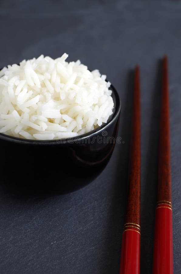 Boiled rice stock image. Image of chopsticks, asiatic - 64678231