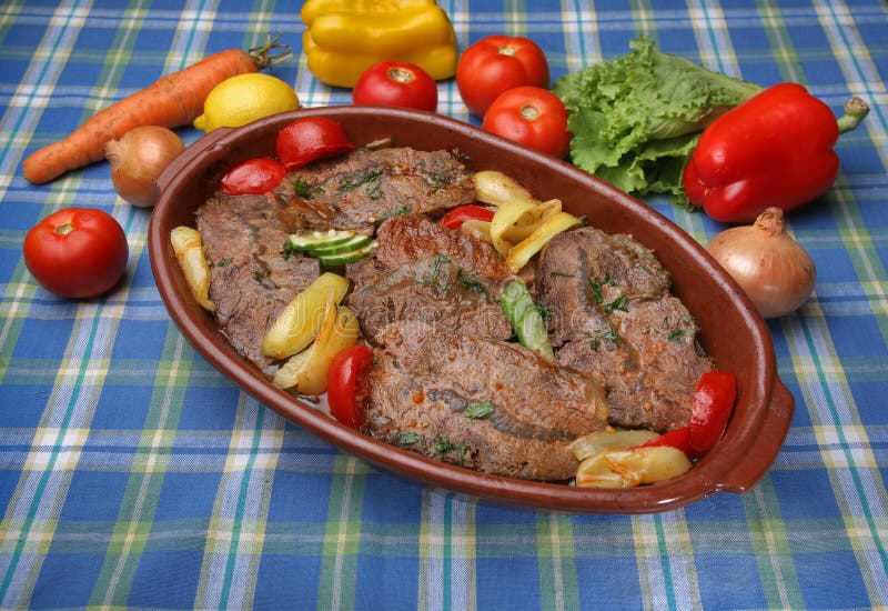 Boiled roast beef stock photo. Image of dish, bell, domestic - 54228564